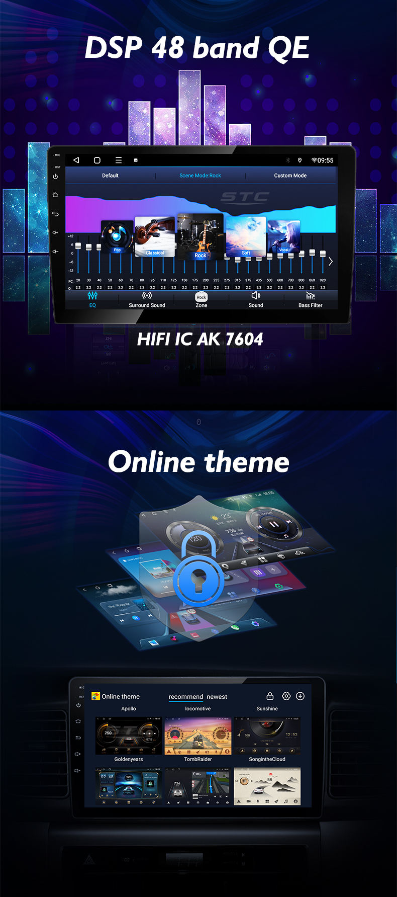 4G LTE 6+128G High End Car Audio Audio Activation Upgrade Car Speaker ...