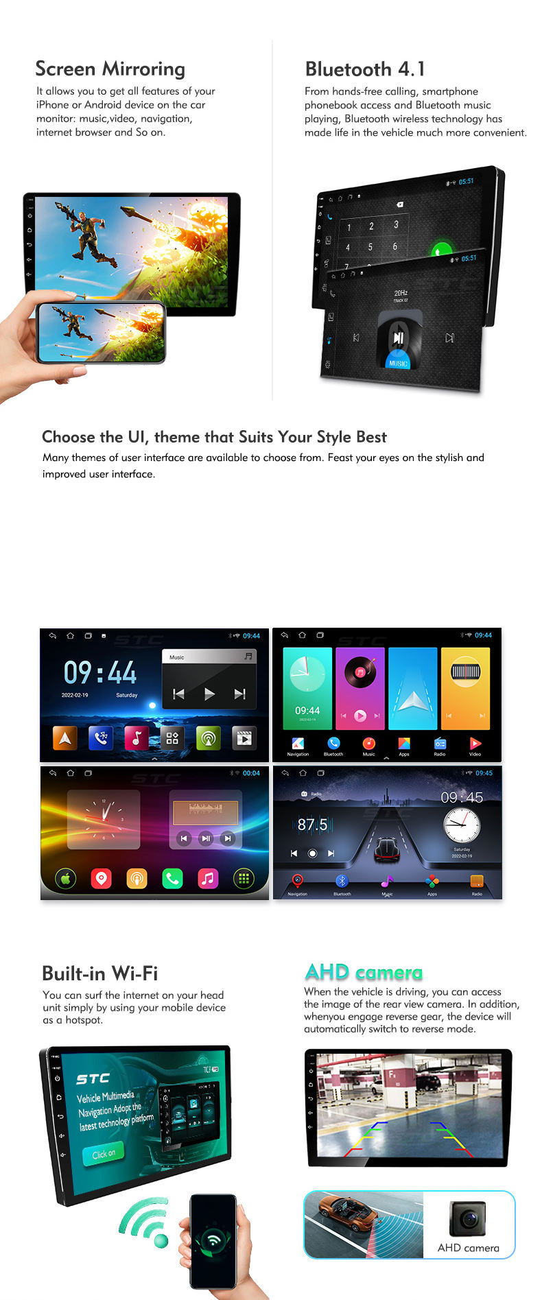 Hot Sale 7‘’9"10‘’ Inch Touch Screen Android 10 Car Radio Stereo GPS ...